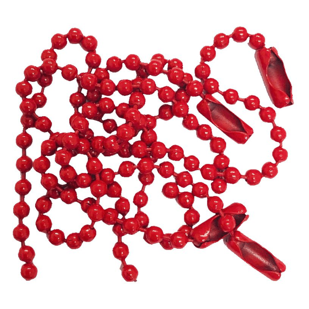 Buy No.3 (2.4mm) Red Steel Ball Key Chains – English Chain Direct