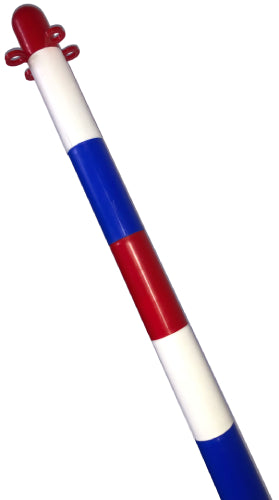 Buy 4x90cm Plastic Post Red/White/Blue – English Chain Direct