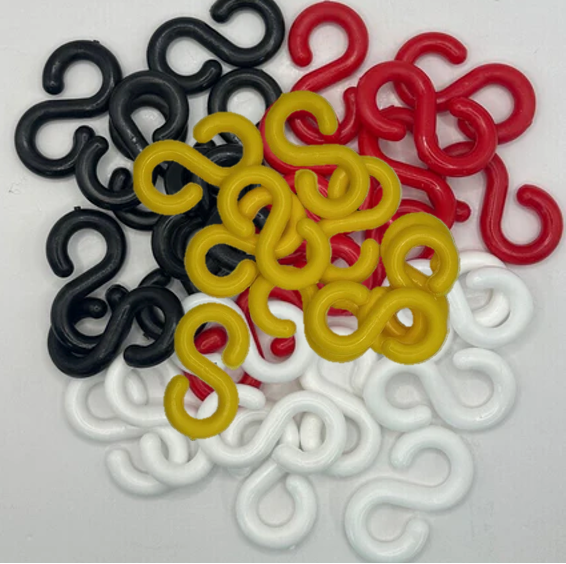 Buy 8mm Plastic "S" Hooks, Plastic Chain Hooks, – English Chain Direct
